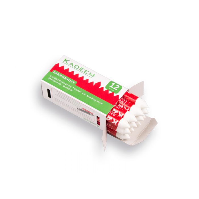 Kadeem merkkrijten wit - doosje 12 stuks